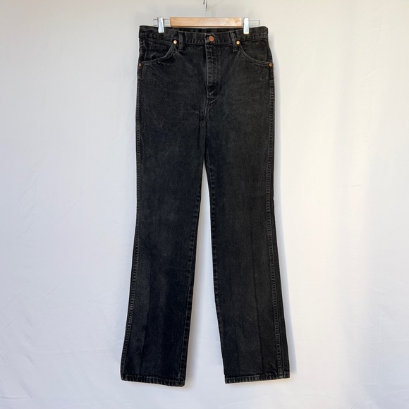 Wrangler | Jeans | Wrangler Patch Vintage 8s 90s Mens Relaxed Fit Long Black Denim Jeans 32x34 ...